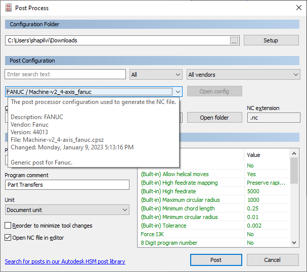 Packaged Posts Autodesk Fusion 6527